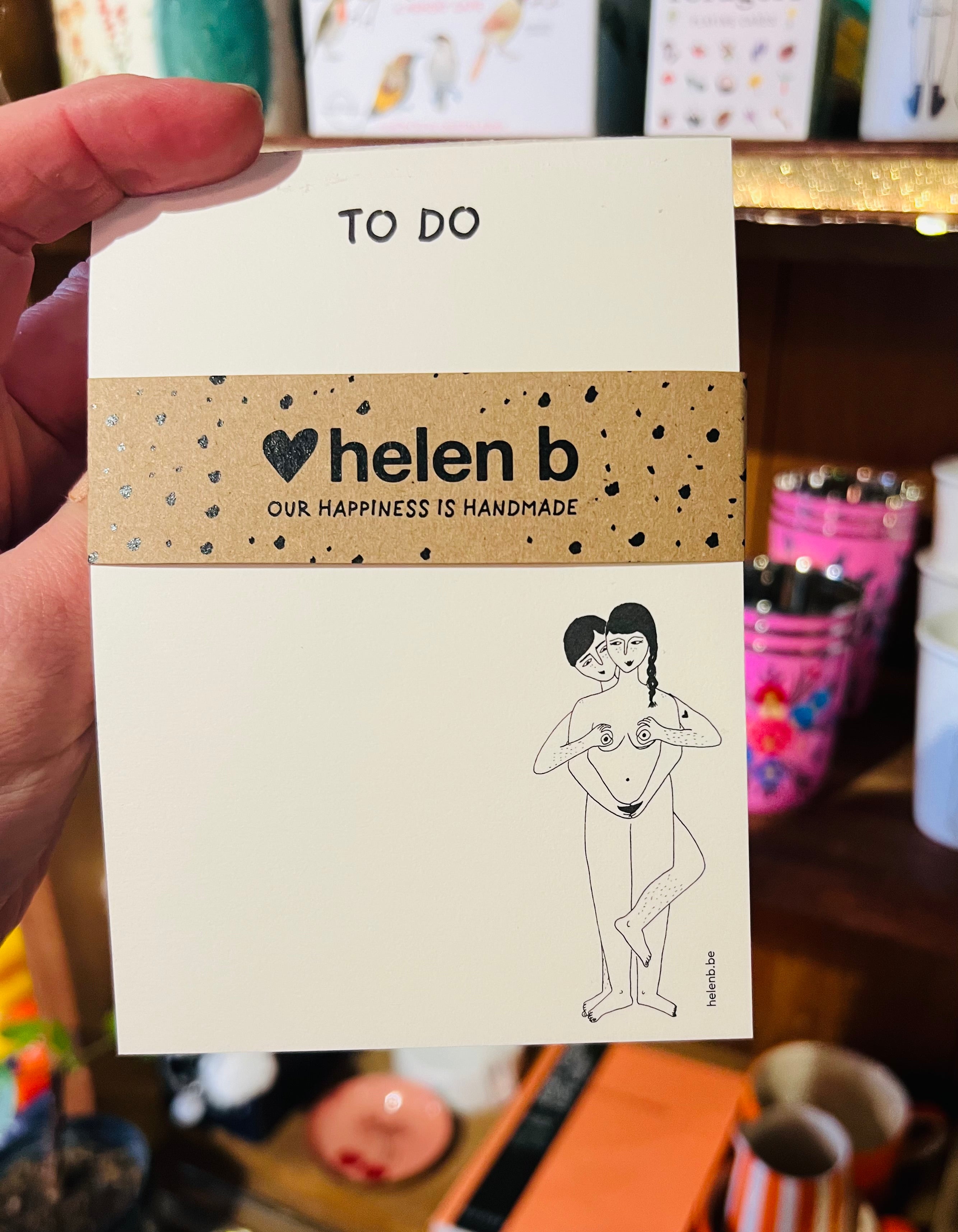 Hug from behind notepad – DickieBird Homestore