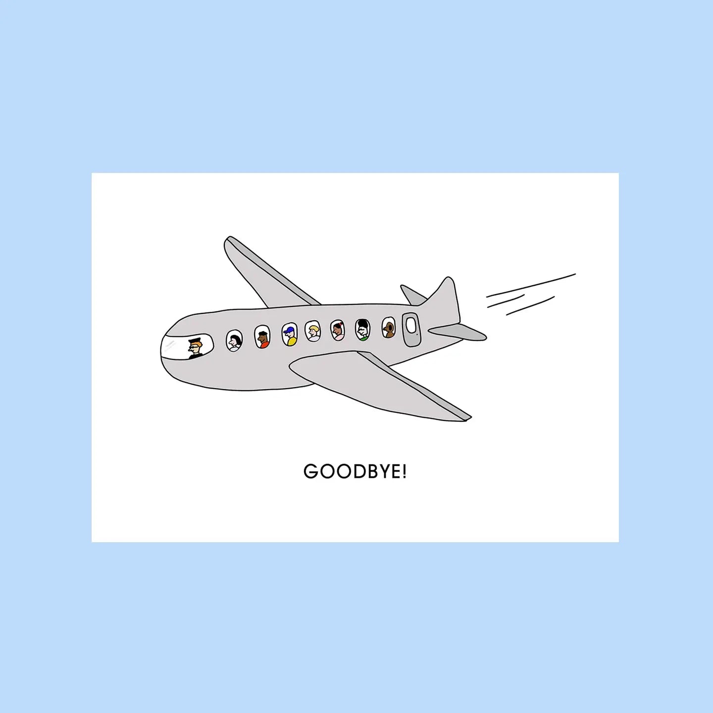 Goodbye airplane mini card – DickieBird Homestore